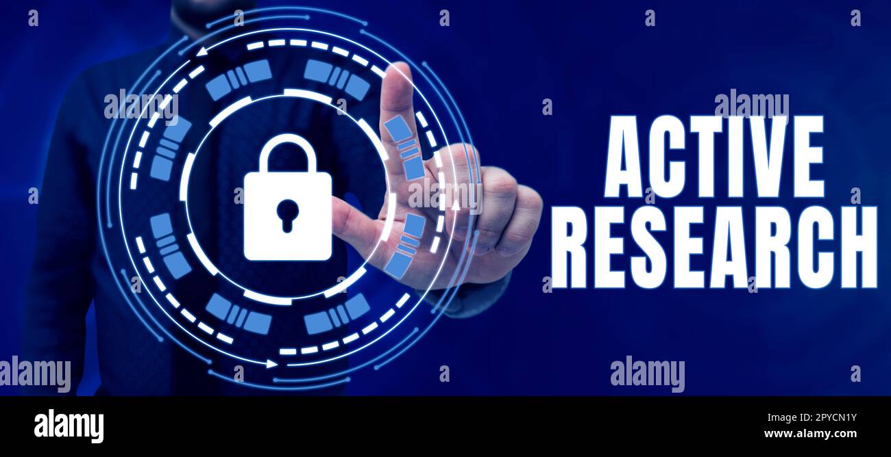 Conceptual display Active Research. Internet Concept Simultaneous ...