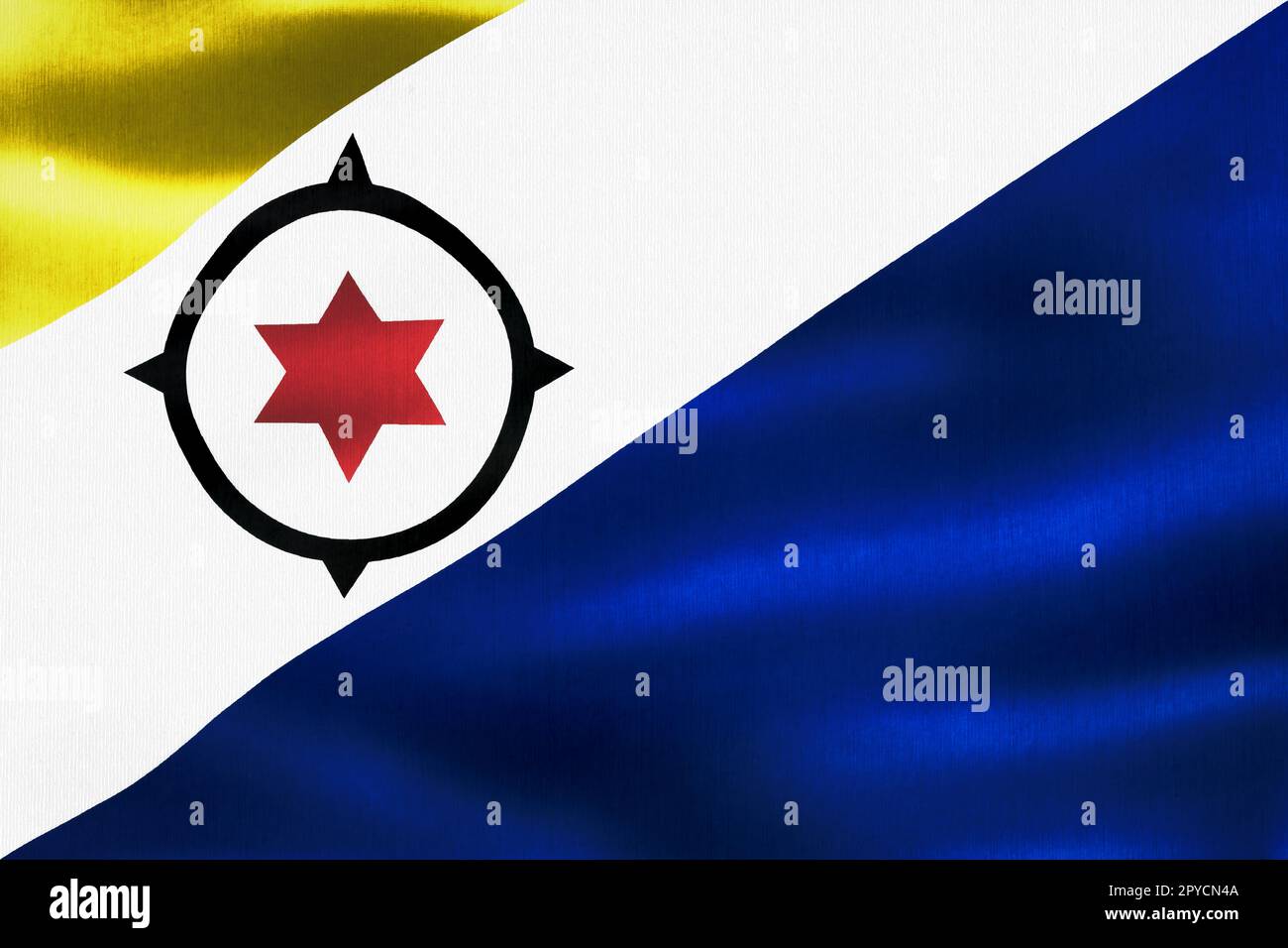Bonaire flag - realistic waving fabric flag Stock Photo - Alamy