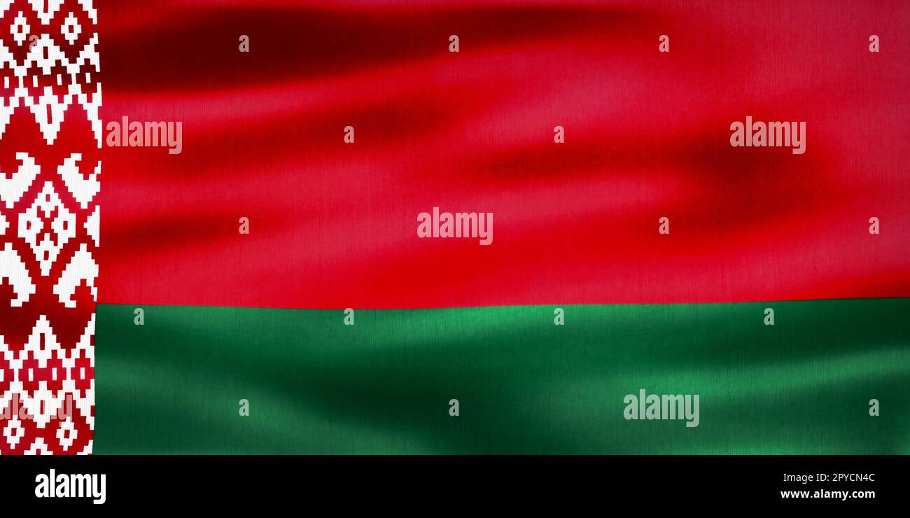 Belarus flag - realistic waving fabric flag Stock Photo - Alamy
