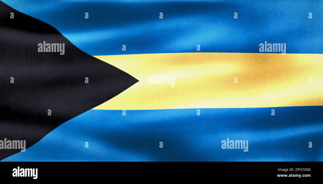 Bahamas flag - realistic waving fabric flag Stock Photo - Alamy