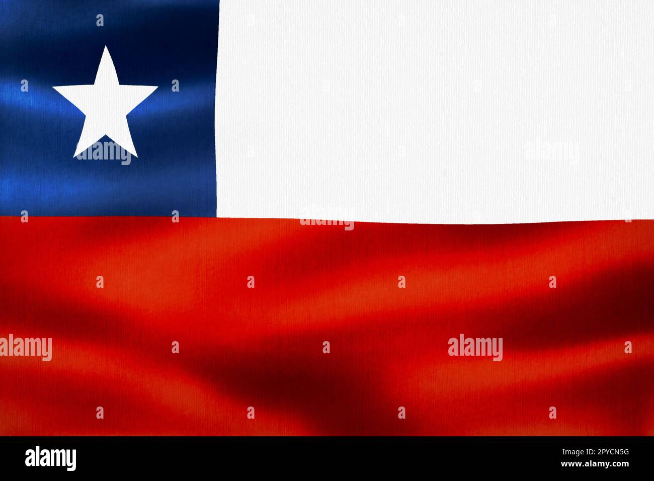 Chile flag - realistic waving fabric flag Stock Photo - Alamy