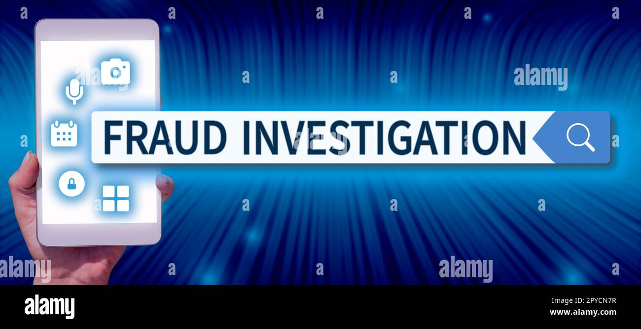 Writing displaying text Fraud Investigation. Business concept process ...