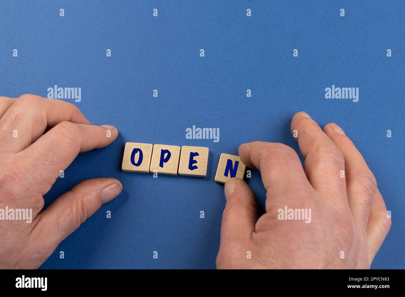 Open symbol concept words hi-res stock photography and images - Alamy