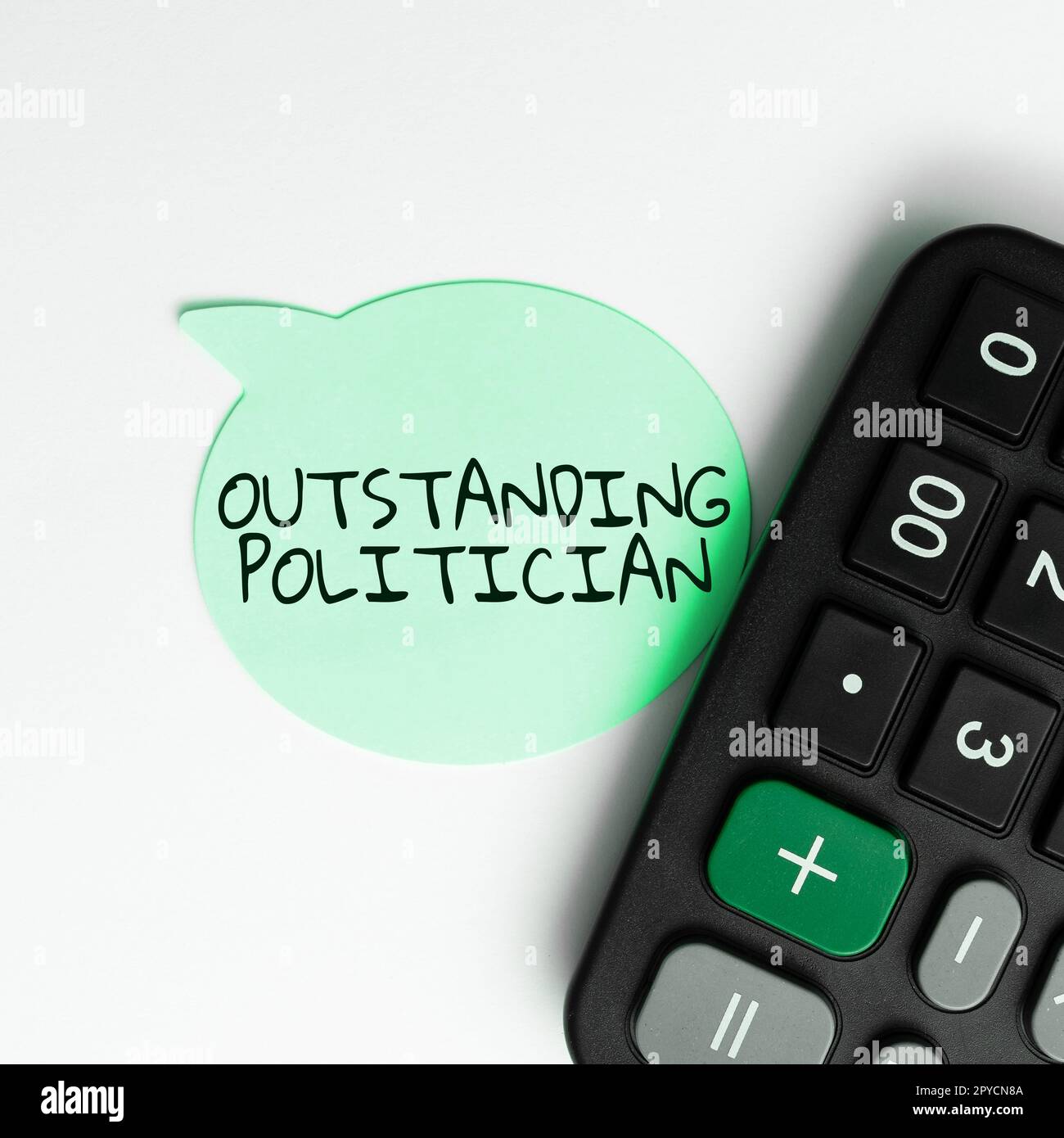 Hand writing sign Outstanding Politician. Business overview having good ...