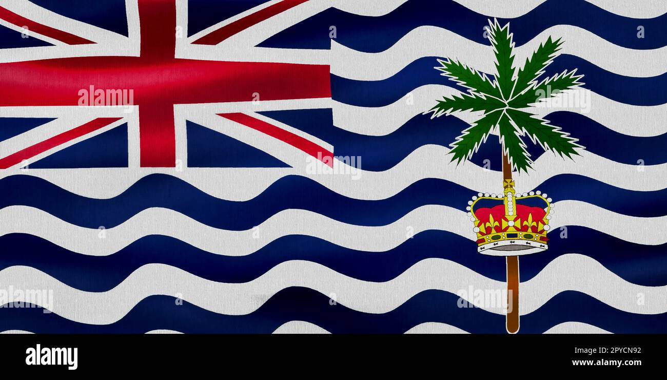 3D-Illustration of a British Indian Ocean Territory flag - realistic ...