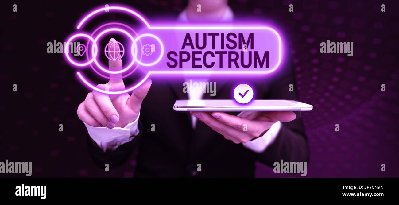 Text showing inspiration Autism Spectrum. Business approach impairments ...