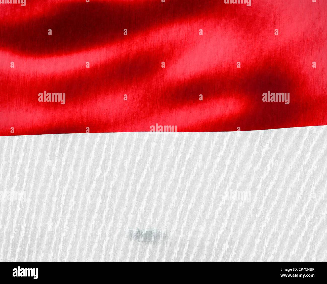 3D-Illustration of a Monaco flag - realistic waving fabric flag Stock ...