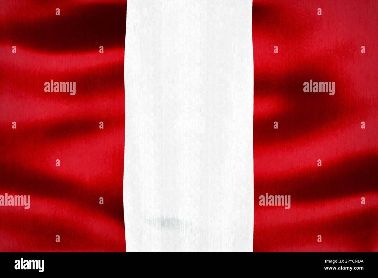 3D-Illustration of a Peru flag - realistic waving fabric flag Stock ...