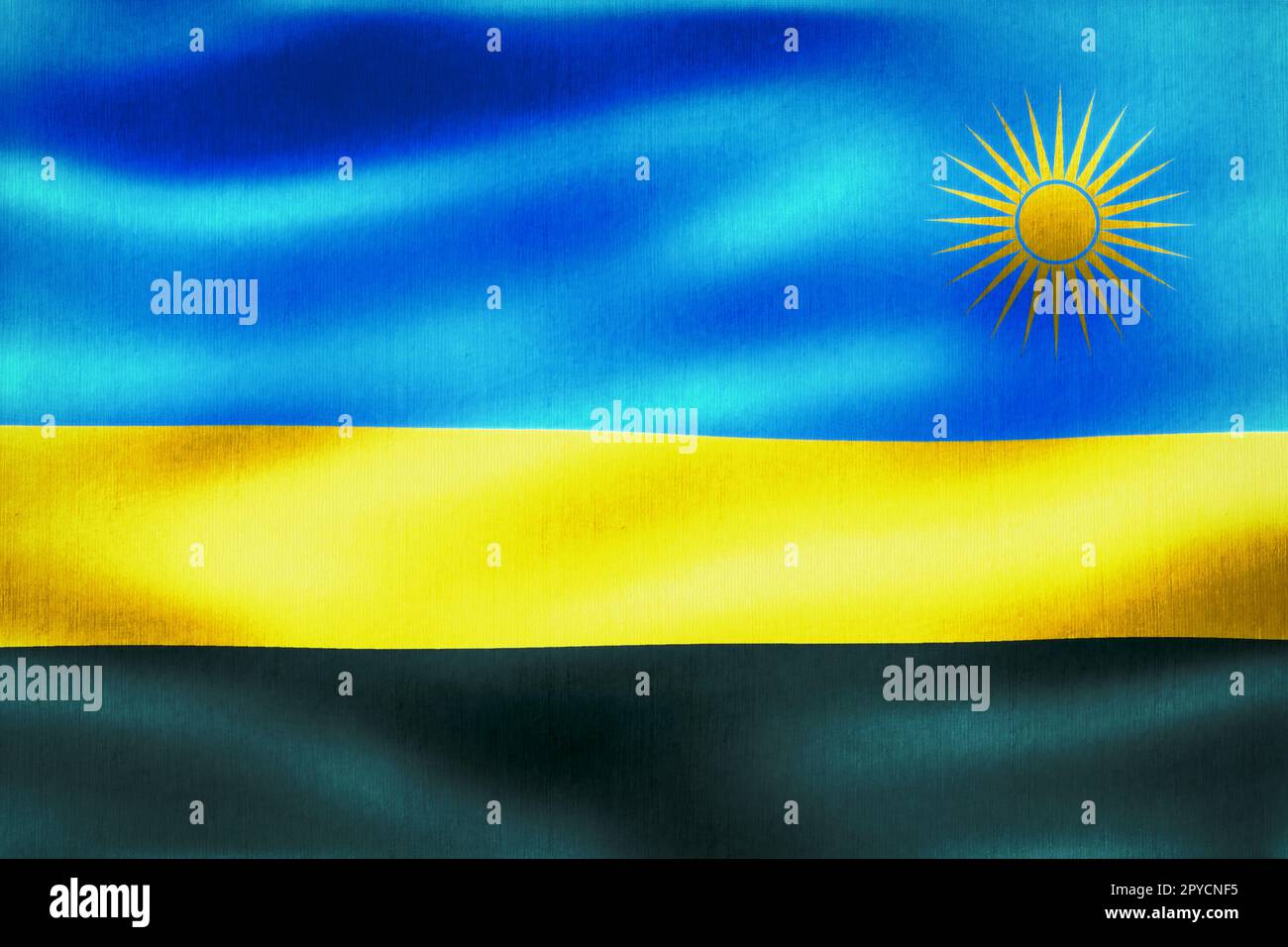 3D-Illustration of a Rwanda flag - realistic waving fabric flag Stock Photo - Alamy