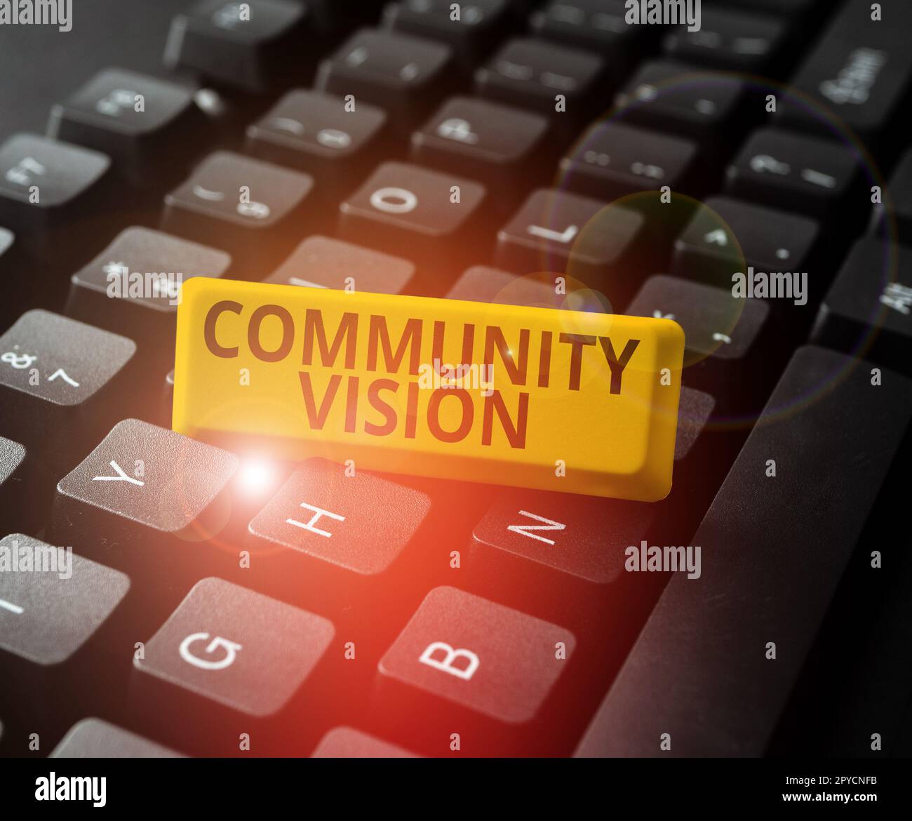 Writing displaying text Community Vision. Business approach ...