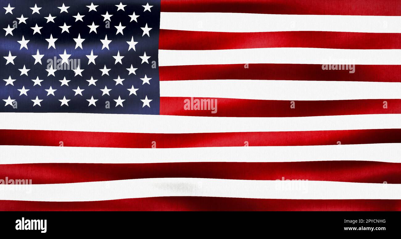 3D-Illustration of a USA flag - realistic waving fabric flag Stock ...