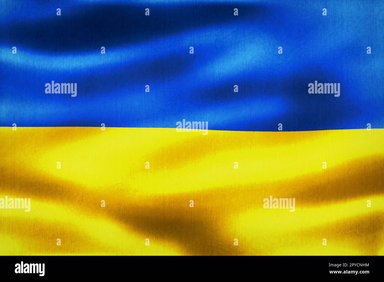 3D-Illustration of a Ukraine flag - realistic waving fabric flag Stock ...