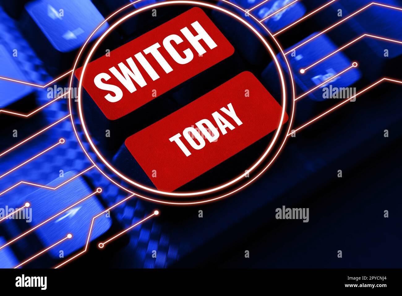 Hand writing sign Switch. Business showcase device for making and ...