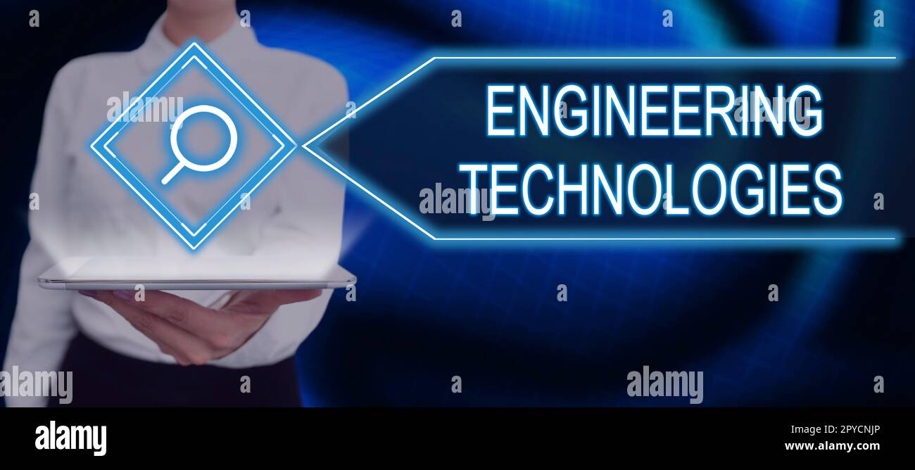 Writing displaying text Engineering Technologies. Concept meaning deal ...