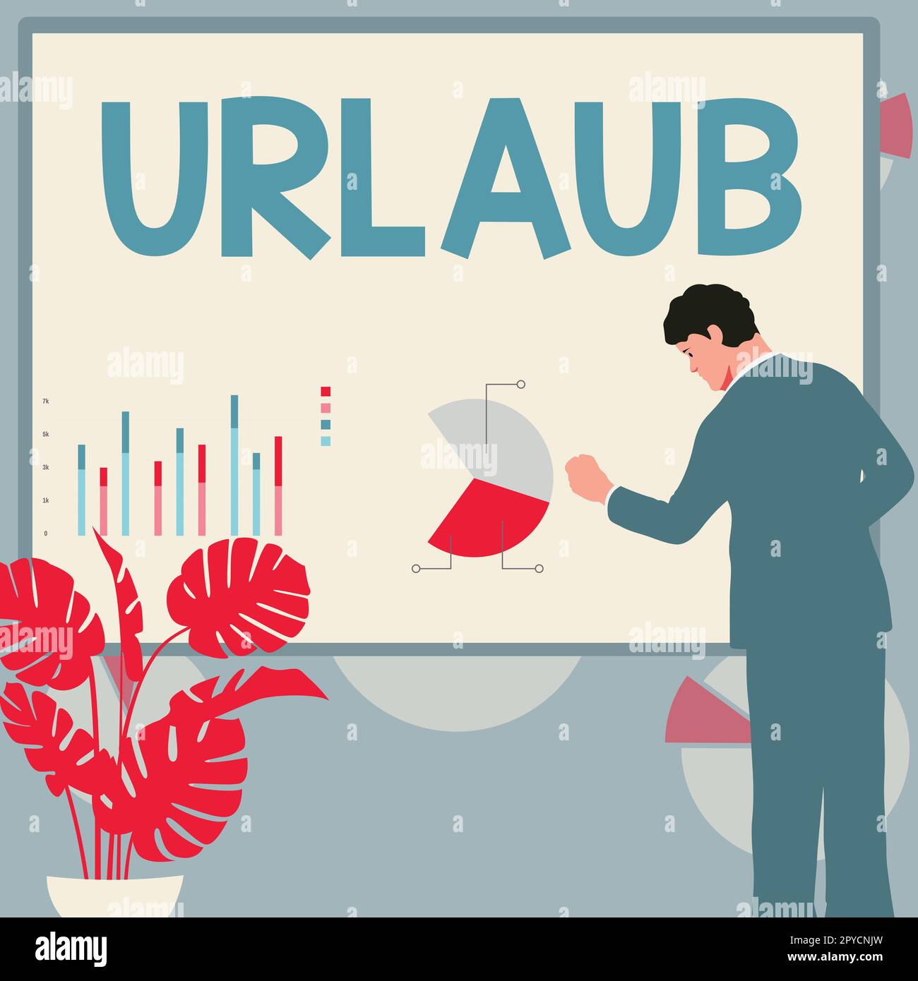 Writing displaying text Urlaub. Word for Leave of absence from work ...