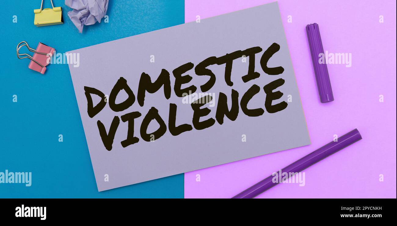 Conceptual display Domestic Violence. Concept meaning violent or ...