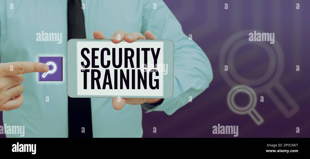 Writing displaying text Security Training. Word Written on providing ...