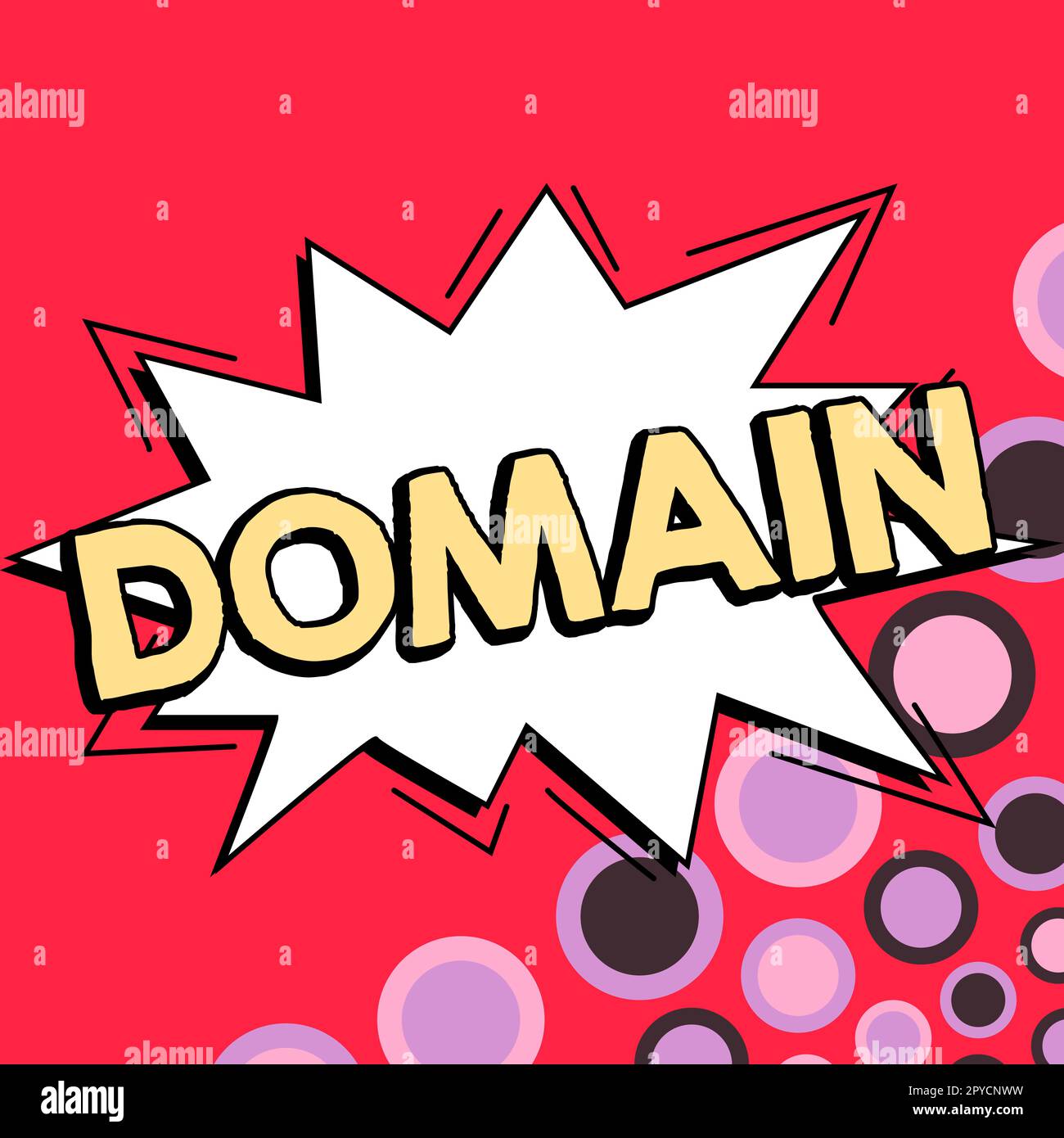 Text sign showing Domain. Business concept distinct subset of Internet ...