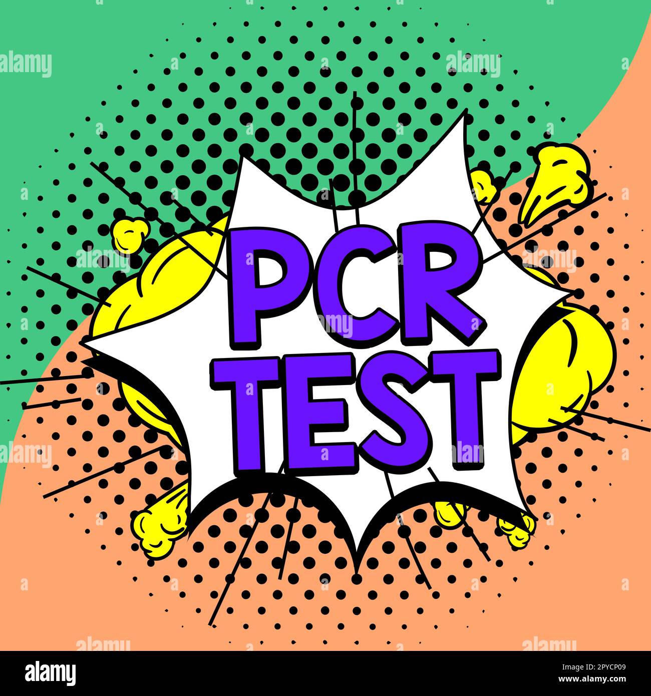 Handwriting text Pcr Test. Word for qualitative detection of viral ...