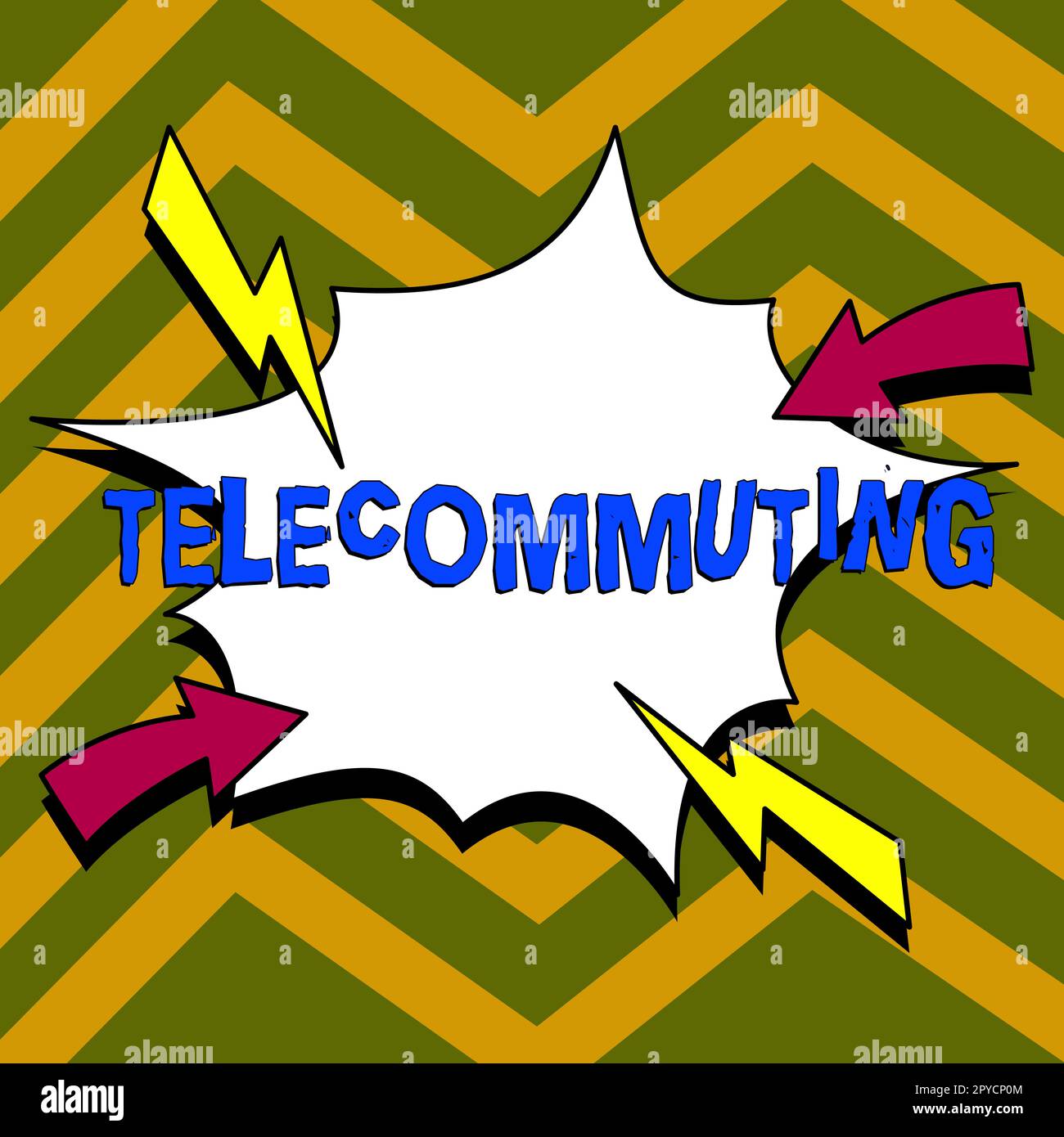 Text sign showing Telecommuting. Business overview work at home using ...