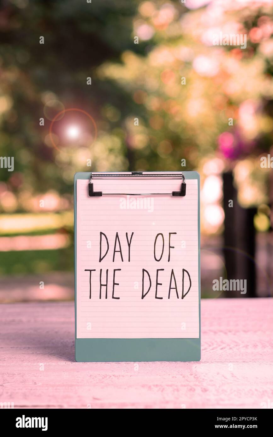 Handwriting text Day Of The Dead. Word Written on mexican celebration ...