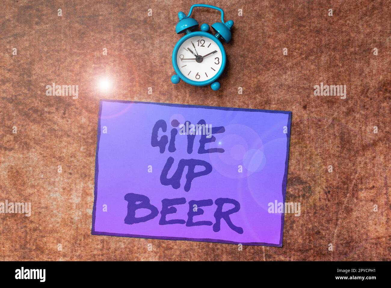 Writing displaying text Give Up Beer. Word Written on Stop drinking ...