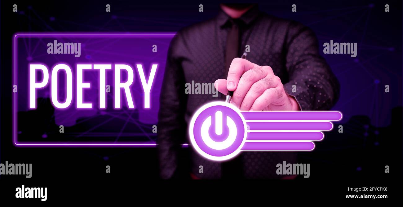 Inspiration showing sign Poetry. Internet Concept literary work in ...