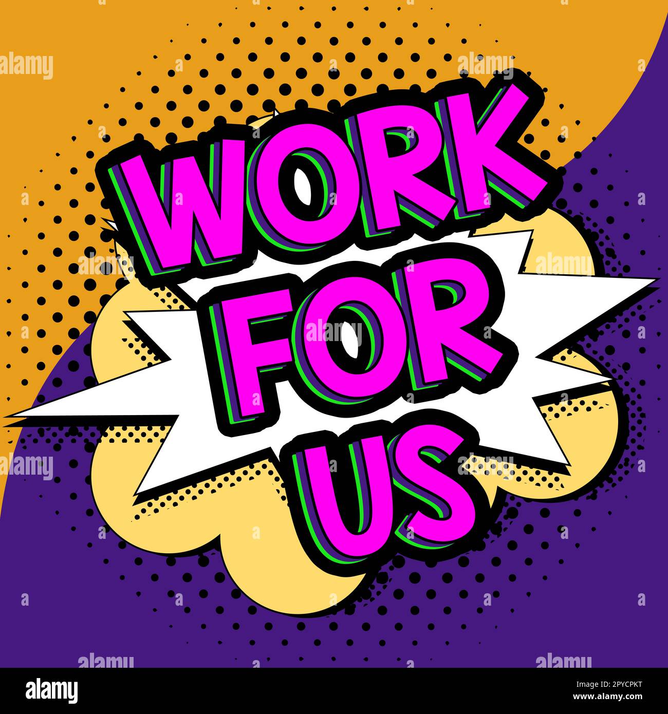 Hand writing sign Work For Us. Word for Invitation to join a working ...