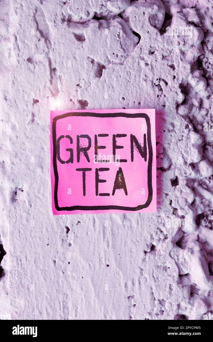 Writing displaying text Green Tea. Business approach type of tea that ...