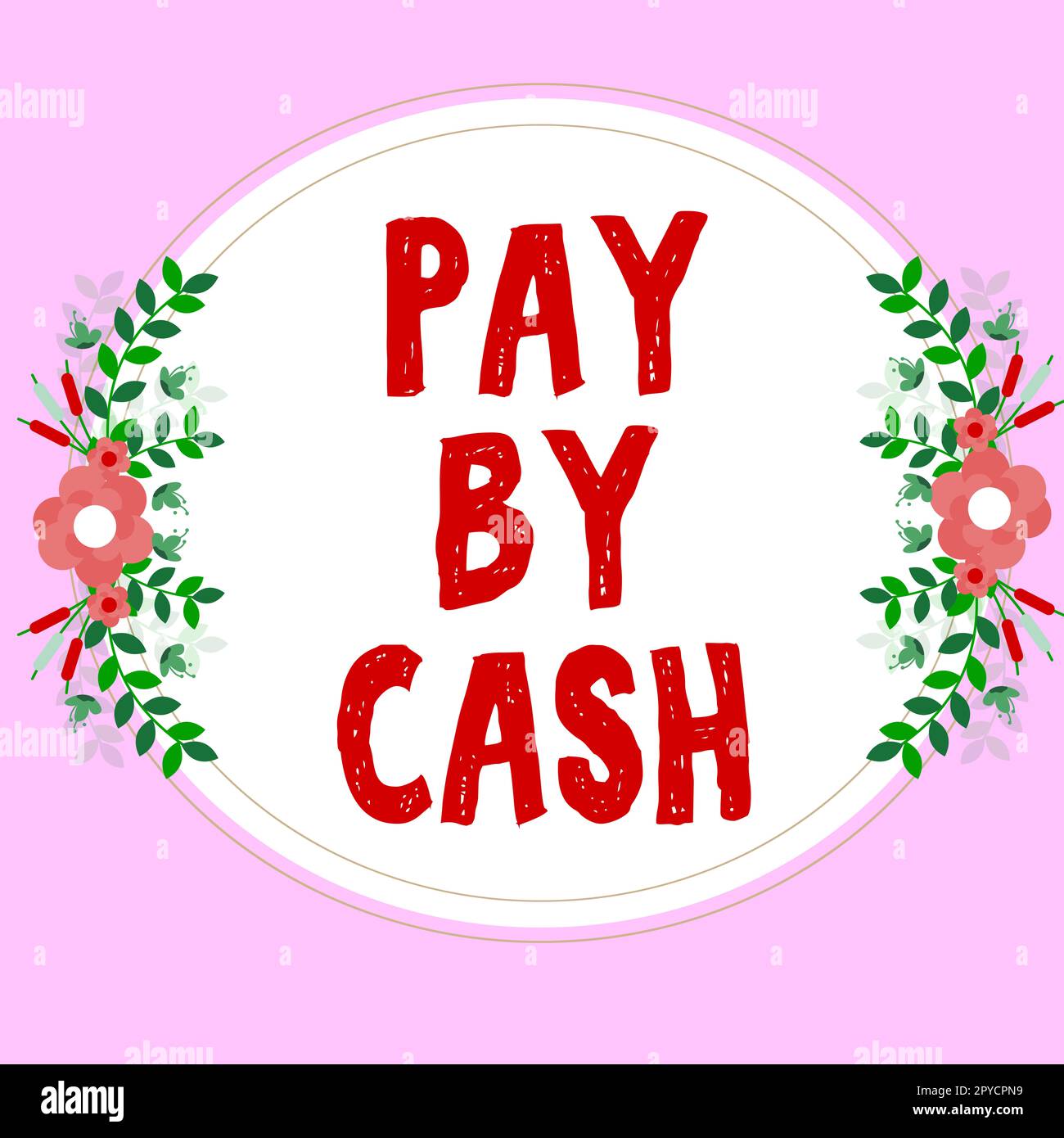Hand writing sign Pay By Cash. Word for Customer paying with money ...