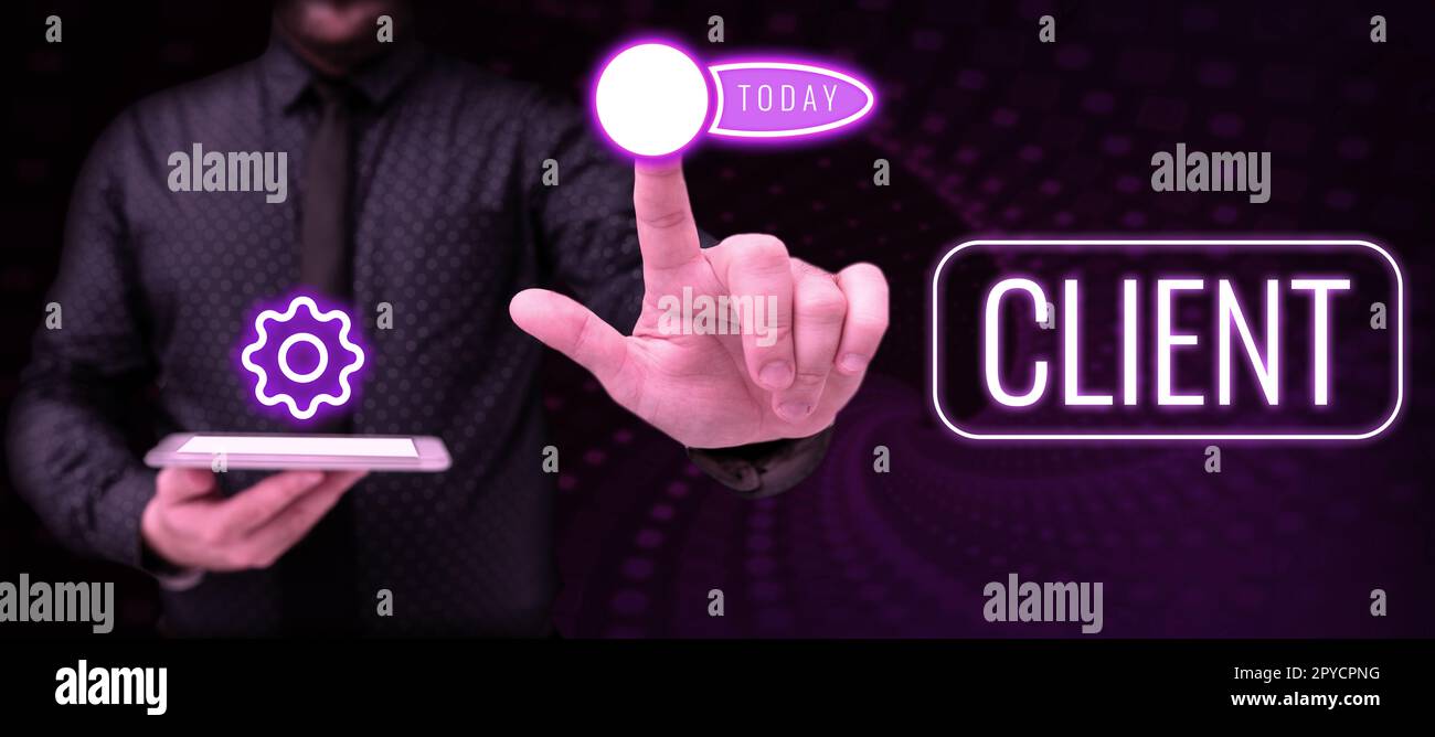 Conceptual caption Client. Business overview person or organization ...