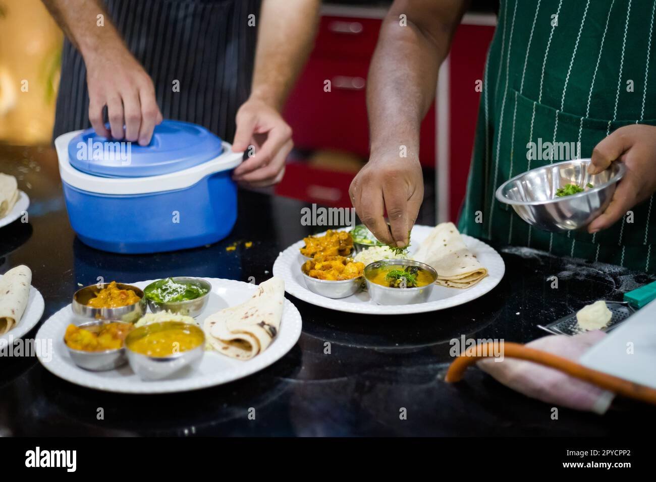 Traditional way of serving indian food. Picture of traditional India ...