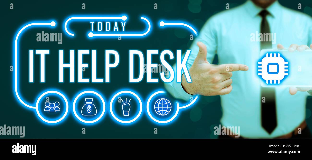 Inspiration showing sign It Help Desk. Internet Concept Online support ...