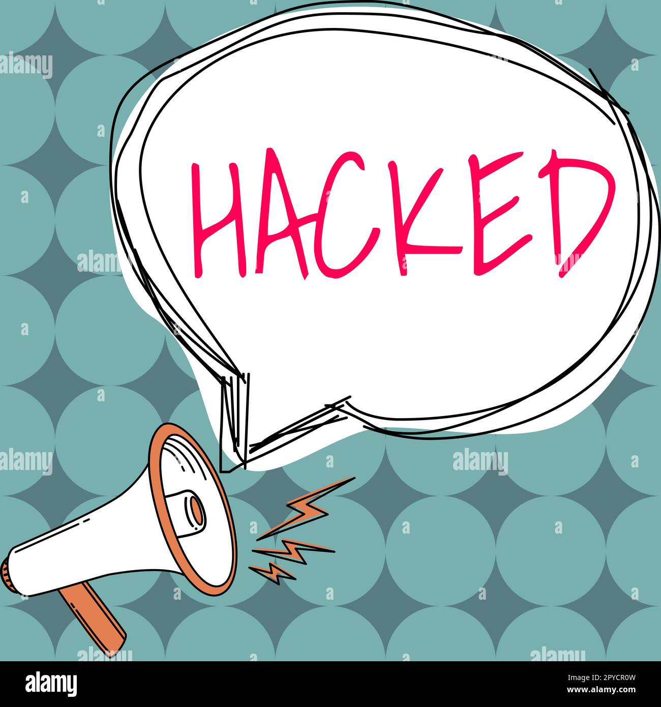 Inspiration Showing Sign Hacked Word Written On Gain Unauthorized Access To Data In System Or