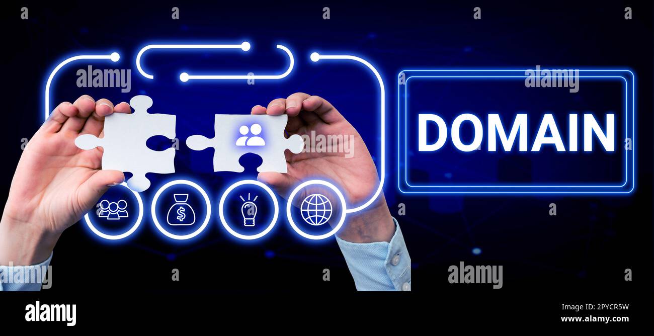 Sign displaying Domain. Business idea distinct subset of Internet with ...