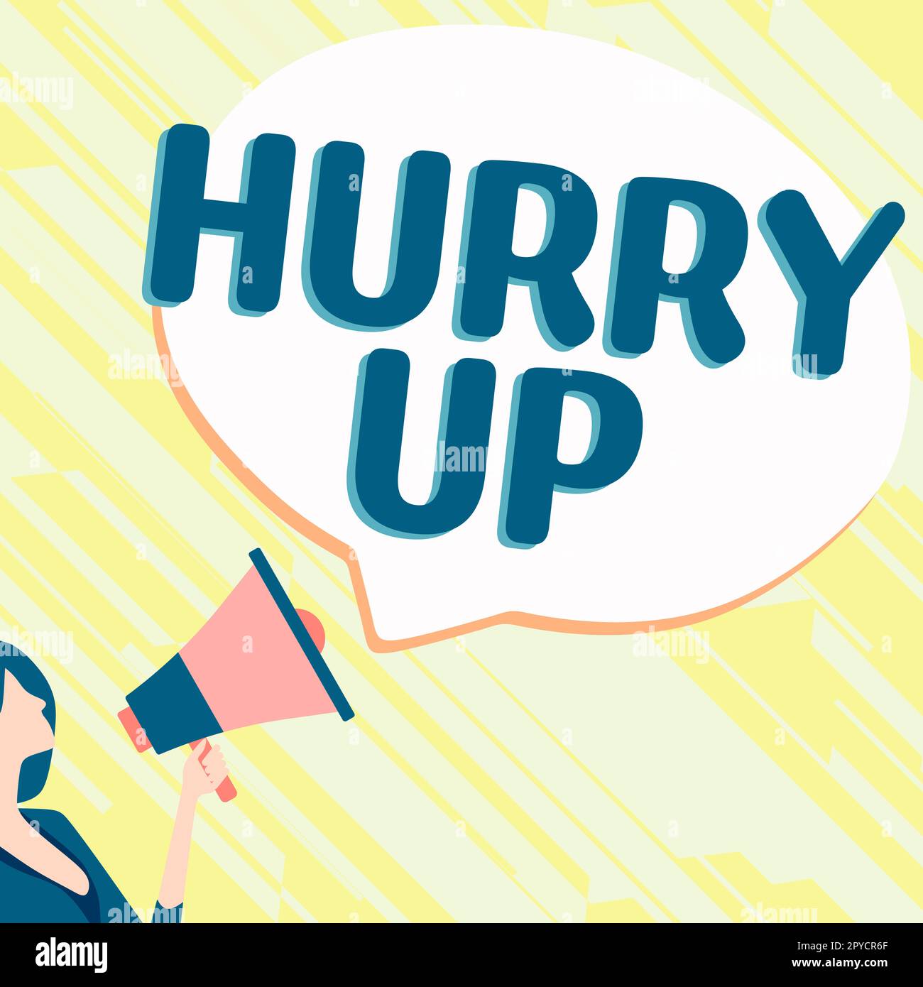 Conceptual caption Hurry Up. Business concept asking someone to do a ...