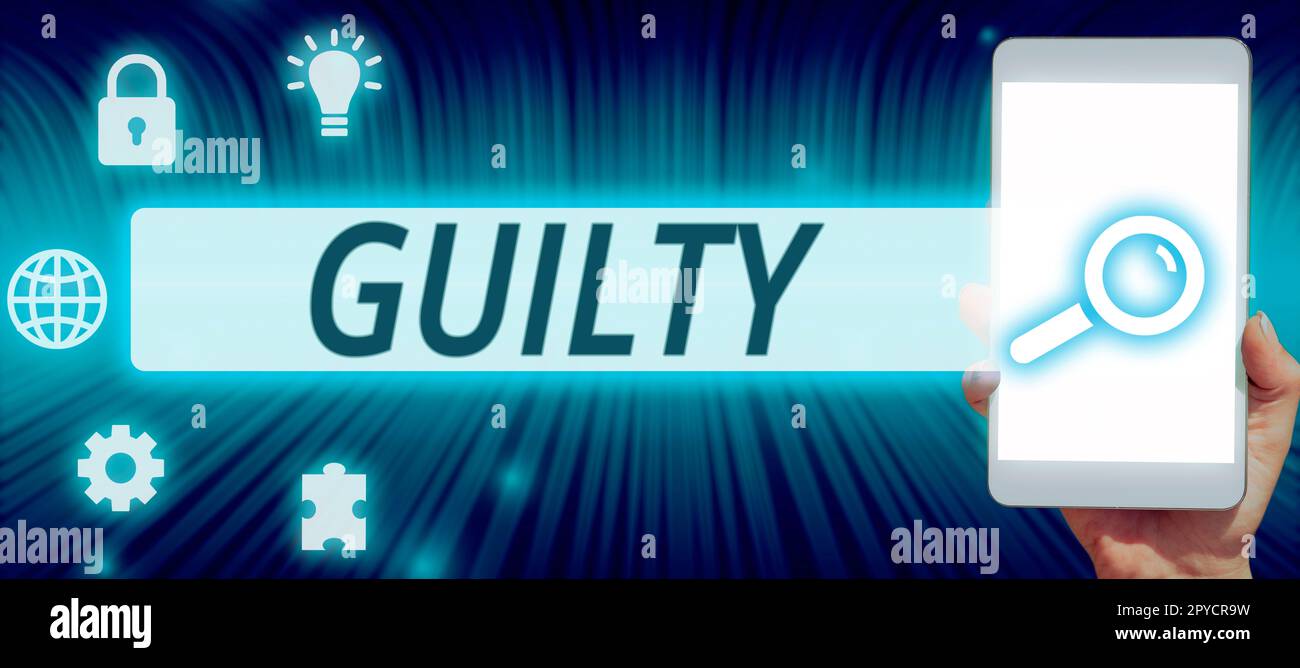 Writing displaying text Guilty. Business idea culpable of or ... Writing displaying text Guilty. Business idea culpable of or ...