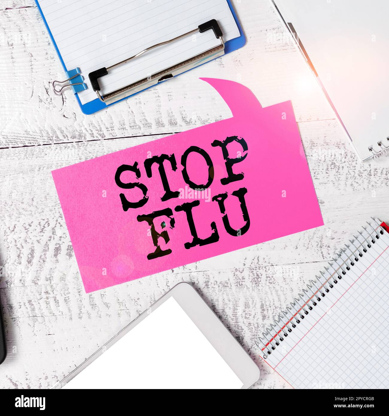 Text showing inspiration Stop Flu. Word Written on Treat the contagious ...