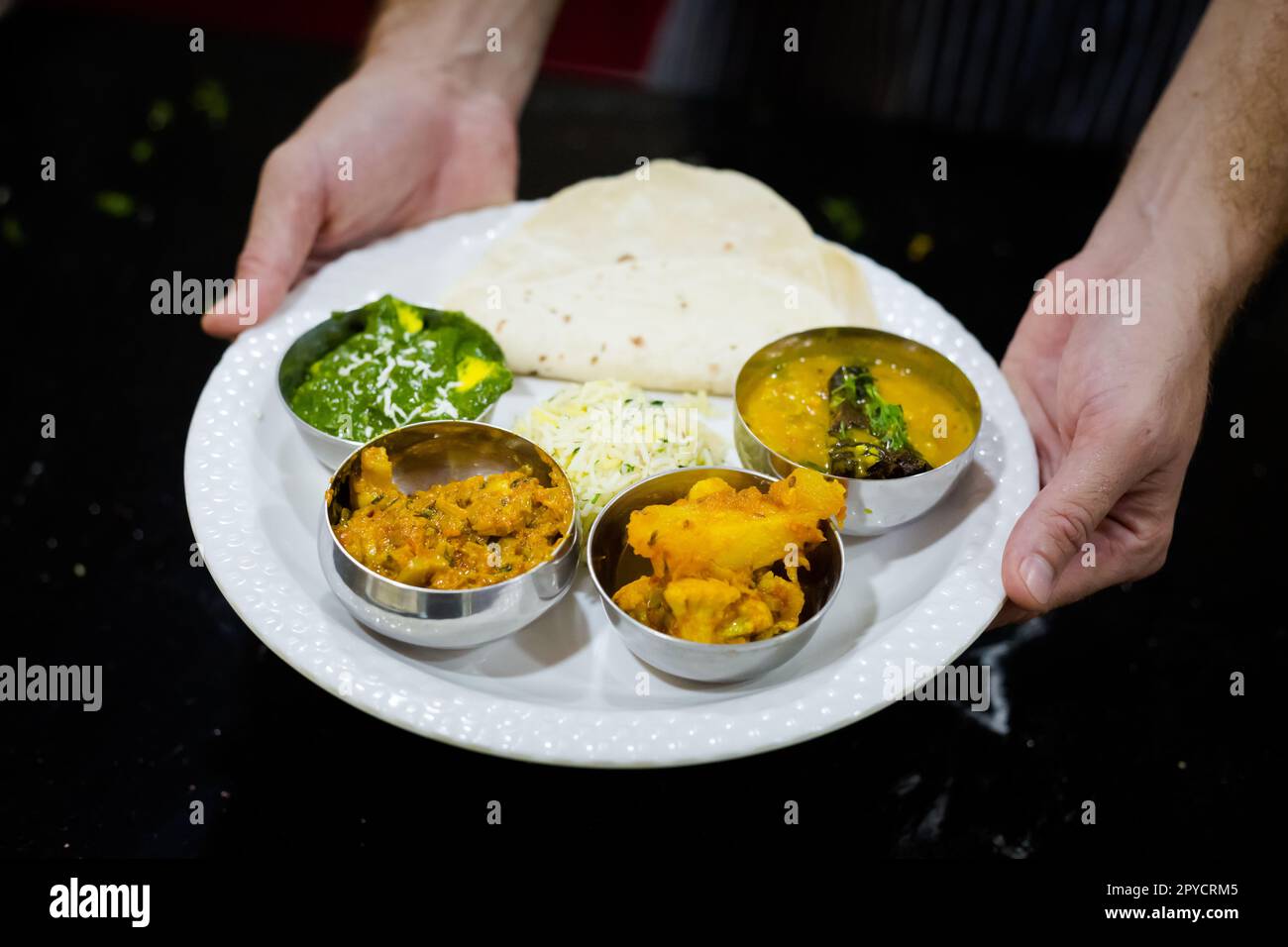 Traditional way of serving indian food. Picture of traditional India ...