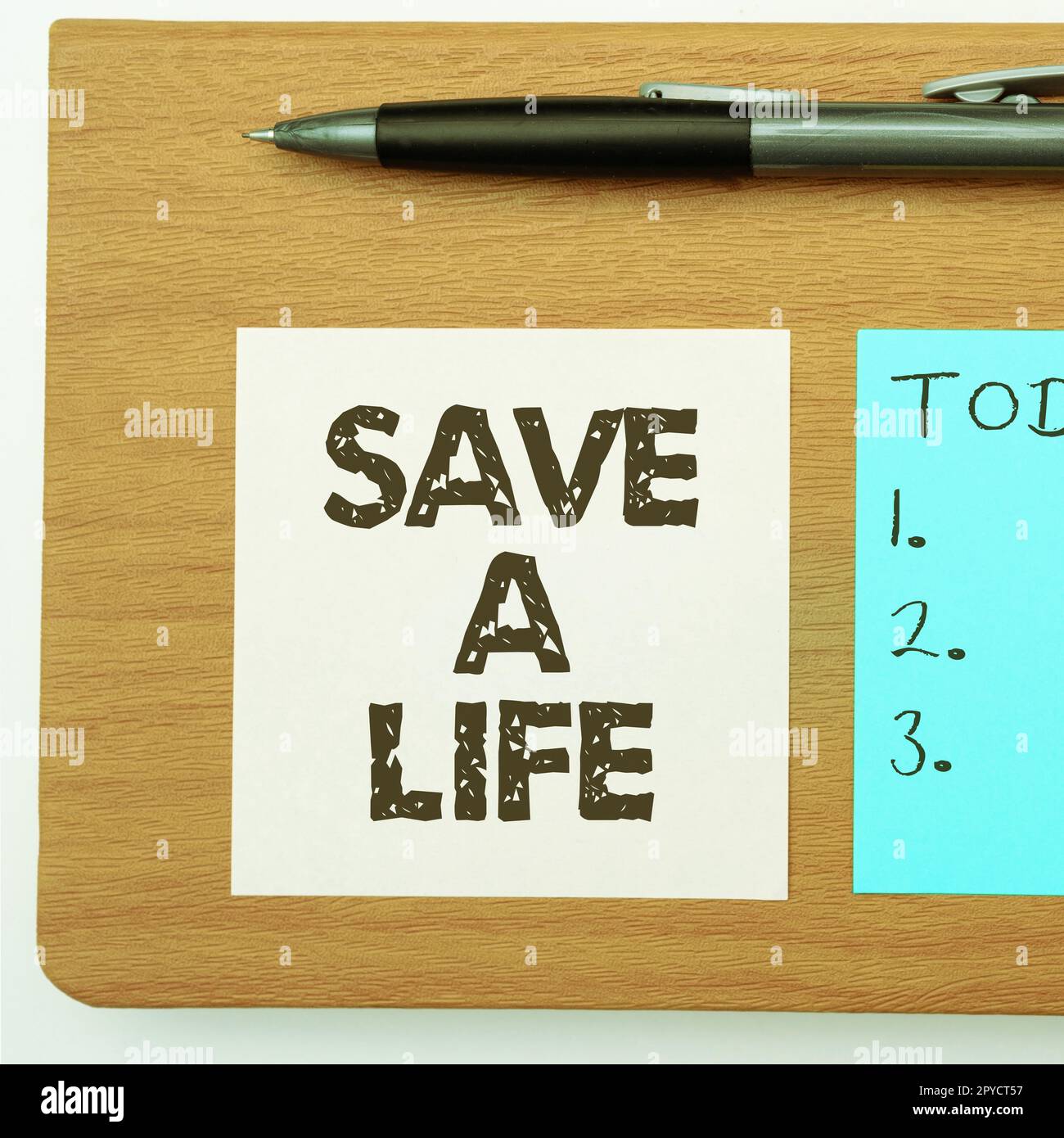 Text sign showing Save A Life. Concept meaning Help assistance saving ...