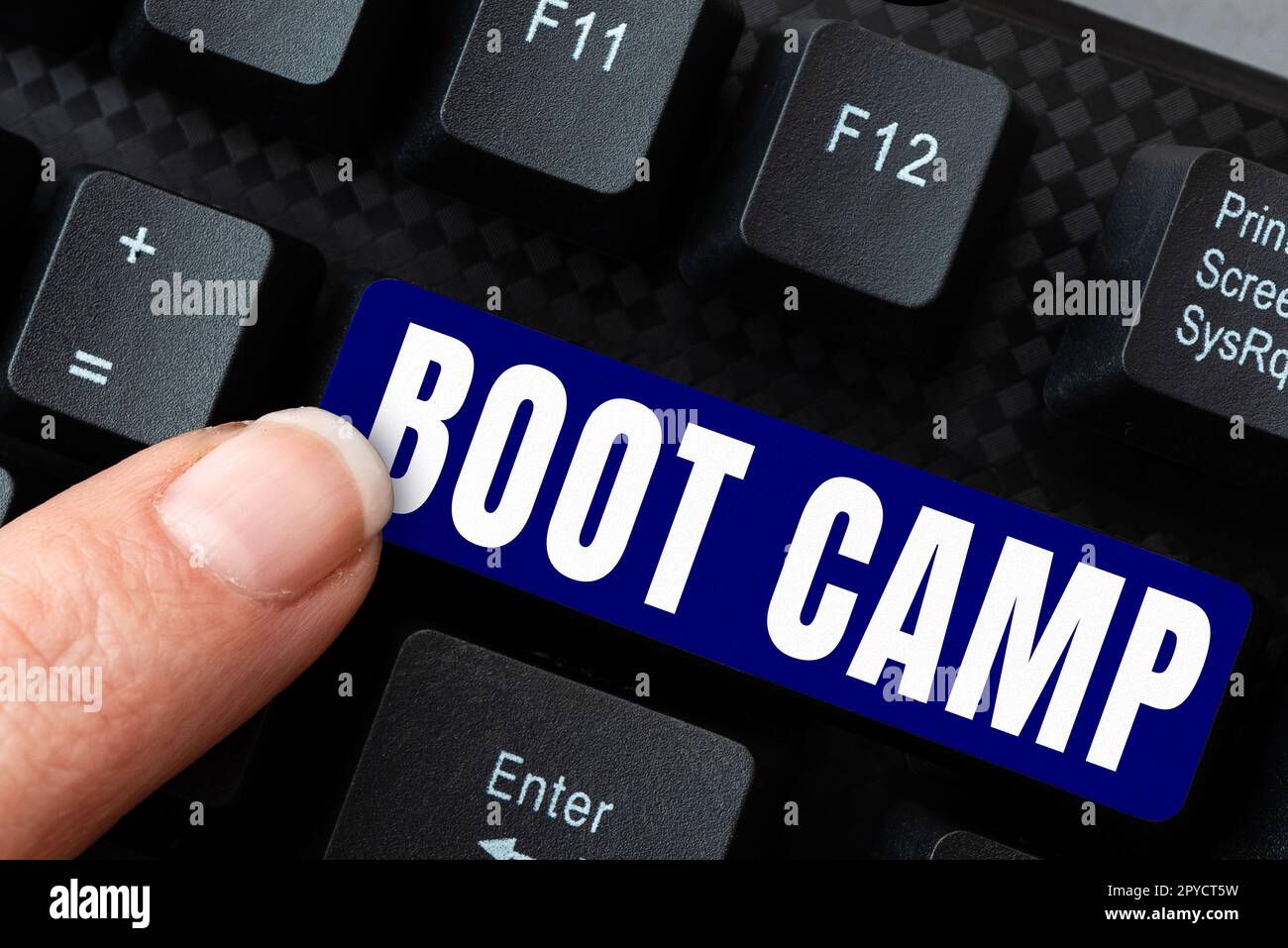 Text showing inspiration Boot Camp. Word for Military training camp for ...