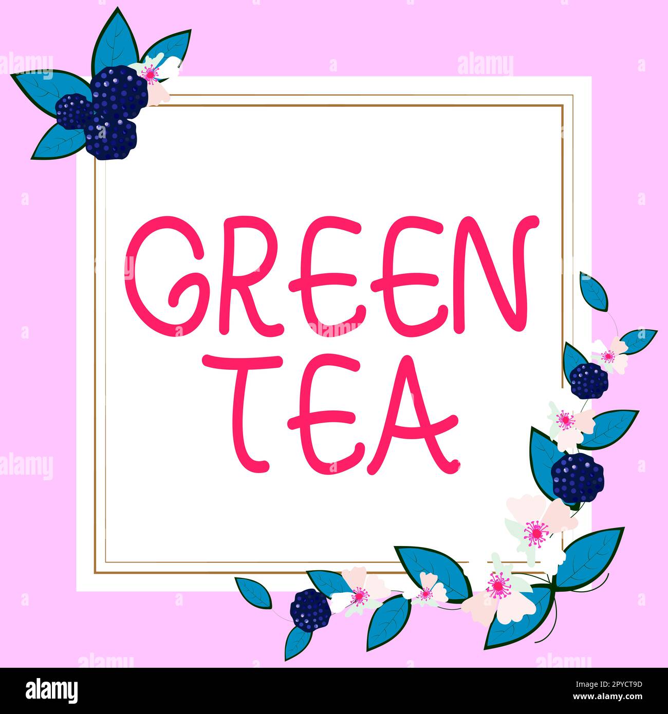 Hand writing sign Green Tea. Internet Concept type of tea that is made ...