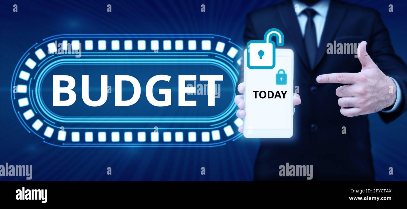 Handwriting text Budget. Word for defined estimate of income and ...