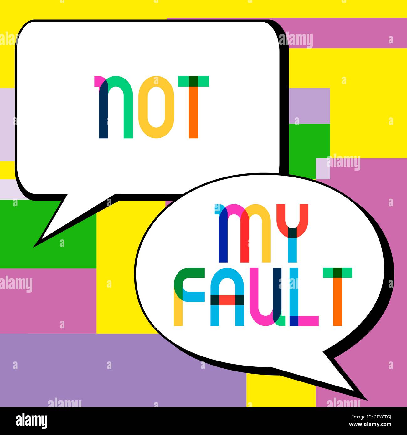 Sign displaying Not My Fault. Internet Concept To make excuses to avoid ...