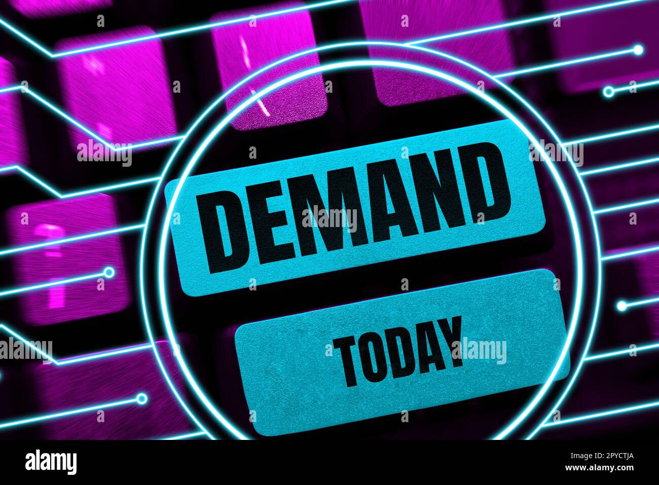 Text caption presenting Demand. Concept meaning insistent and ...