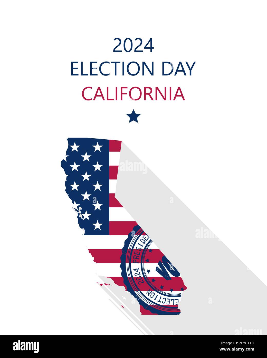 2024 United States of America Presidential Election California vector ...