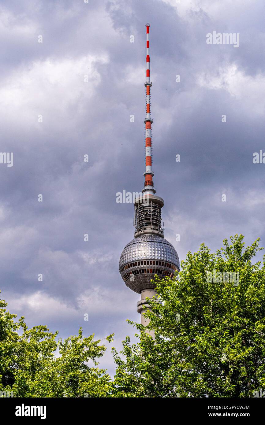The famous Television Tower in Berlin with round Ball on the top Stock ...