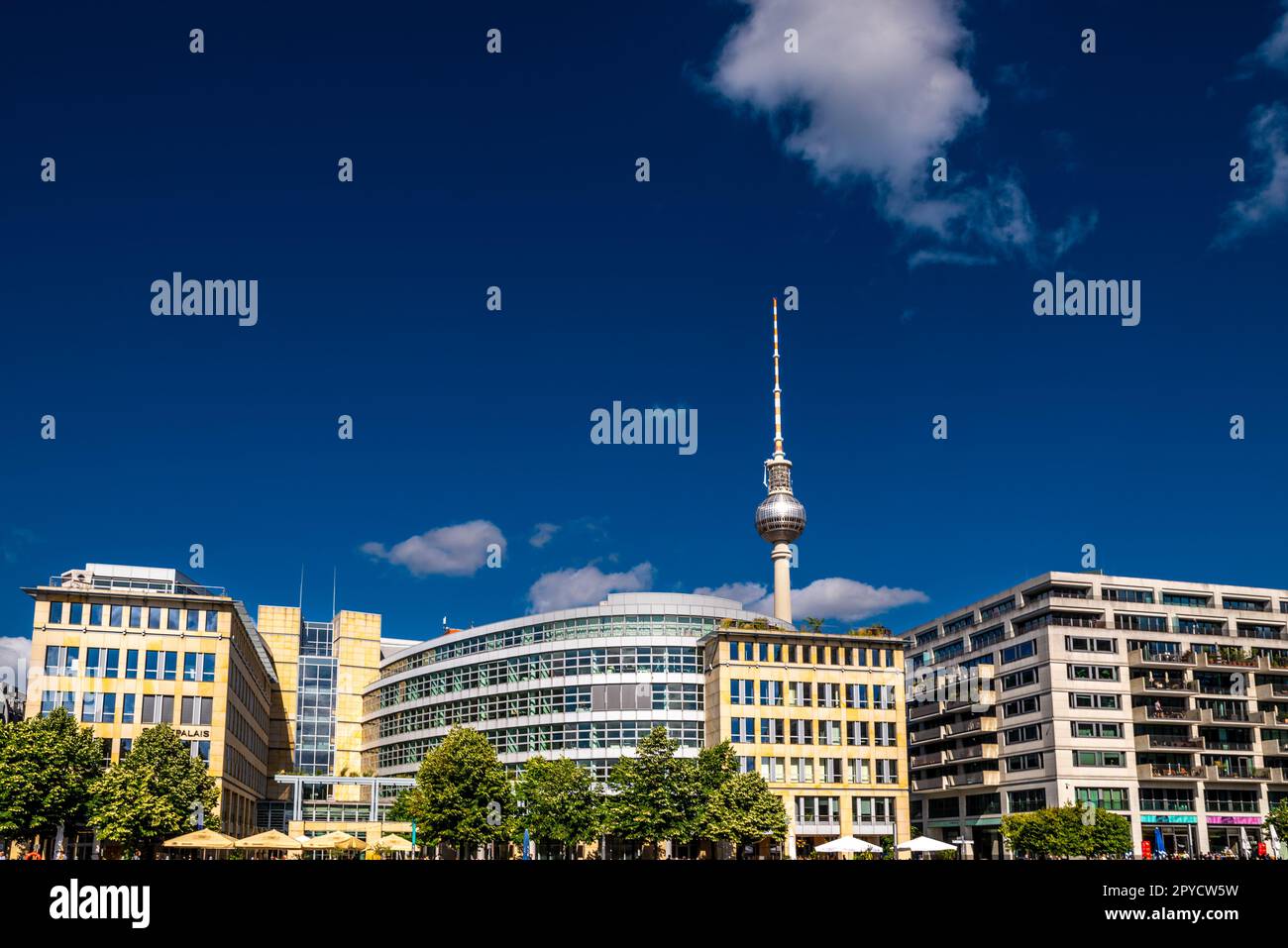 The famous Television Tower in Berlin with round Ball on the top Stock ...