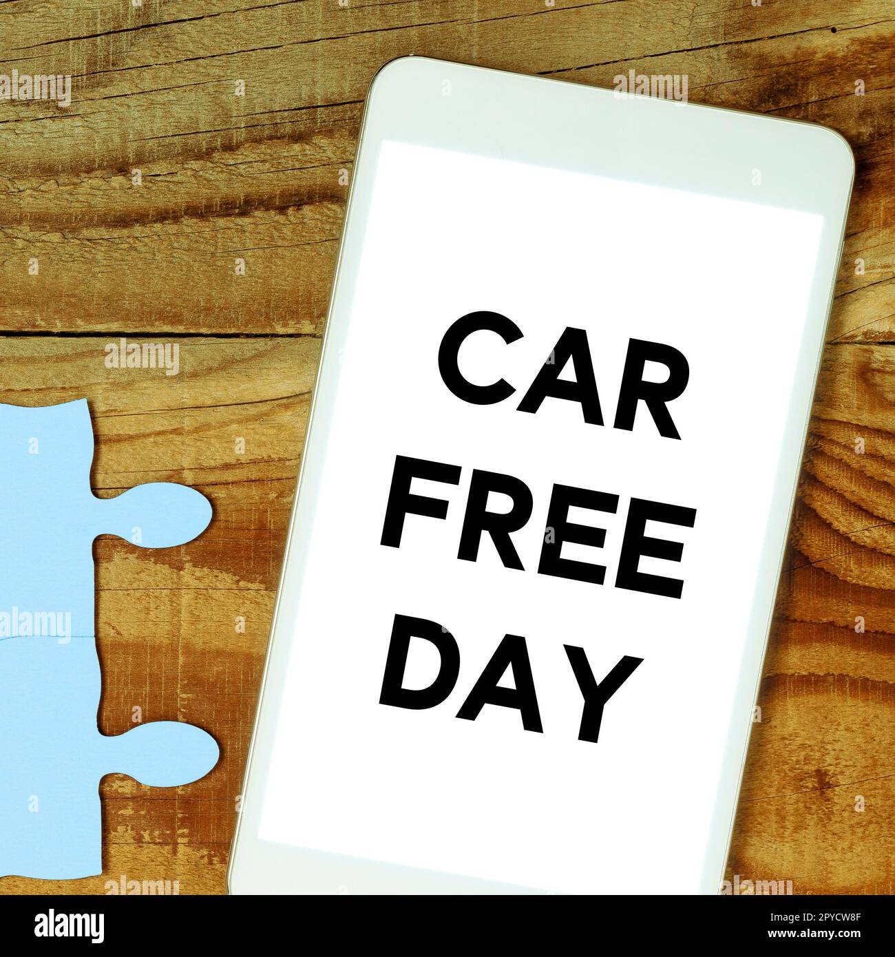 Text caption presenting Car Free Day. Business overview Environment ...