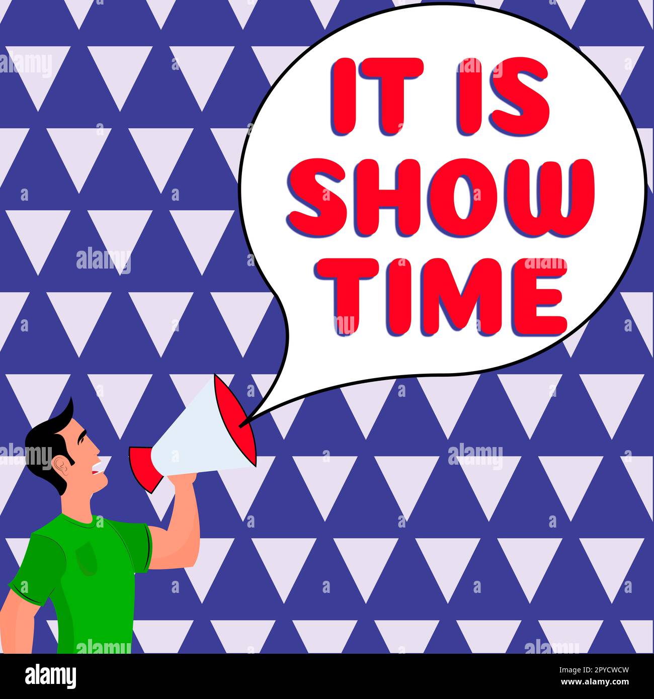 Writing displaying text It Is Show Time. Concept meaning entertainment ...